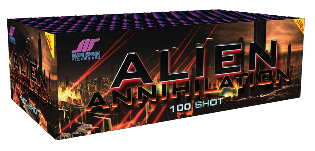 3094 Alien Annihilation 100 Shot Barrage - Men Shun Fireworks - North ...