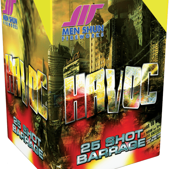 3043 Havoc 25 Shot Barrage 1.3G - Men Shun Fireworks - North London, UK