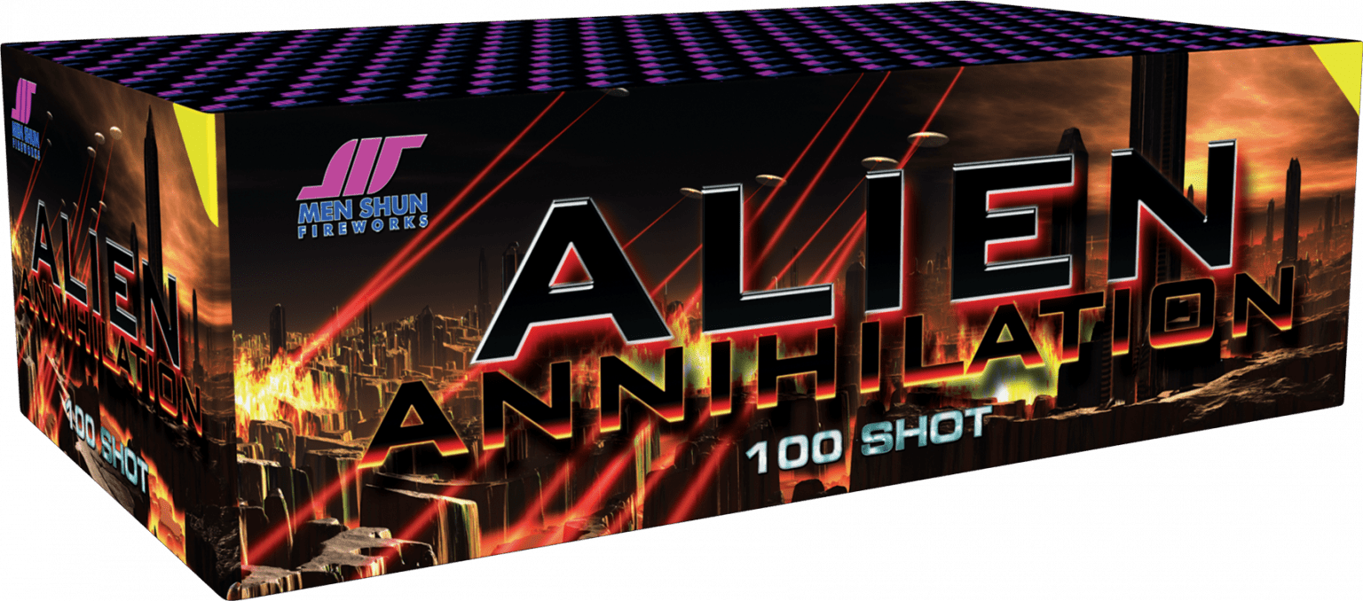 3094 Alien Annihilation 100 Shot Barrage - Men Shun Fireworks - North ...