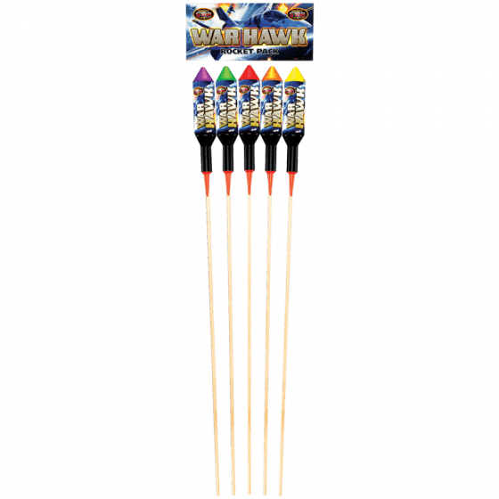 2315 War Hawk Rocket 5pce (1.3G) - Men Shun Fireworks - North London, UK
